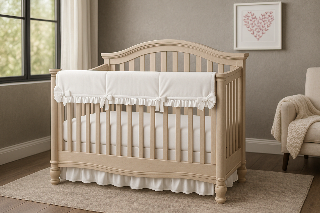 Cotton Knitted Crib Rail Cover | Soft & Safe | Pushplinen