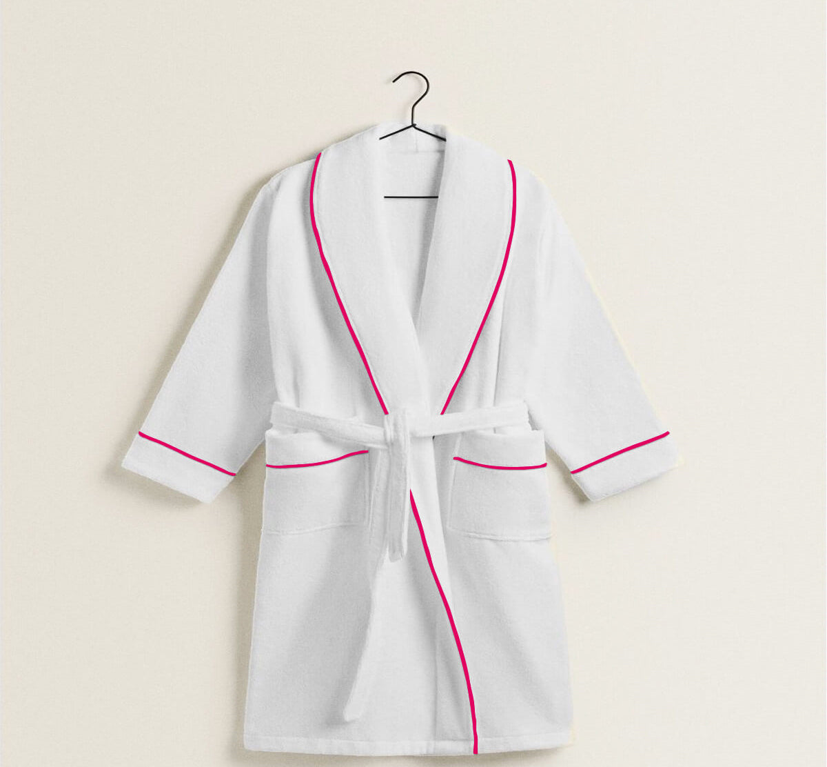 Shawl Collar Bathrobe with Border Piping
