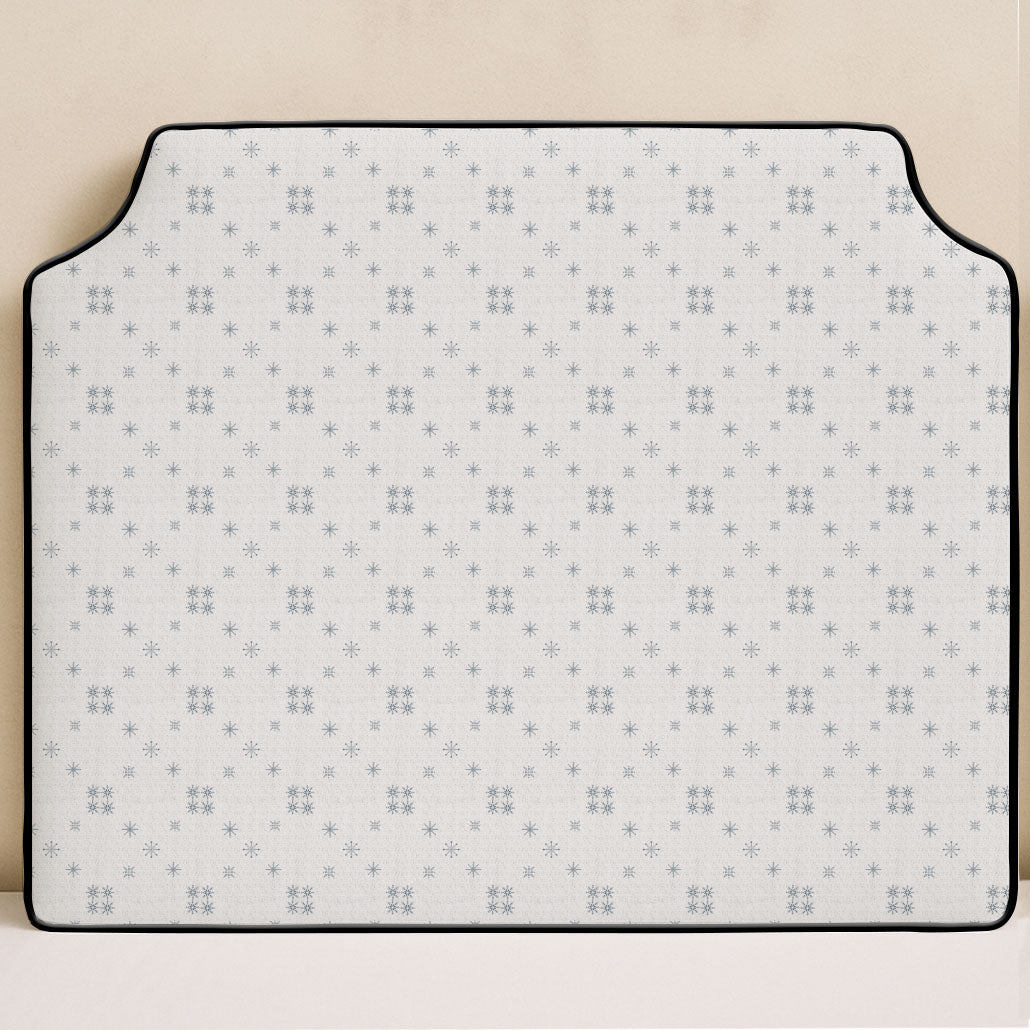 Pale Blue Snowflake Pattern Printed Headboard